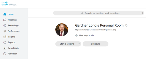Webex Meeting Instructions | Technology Division